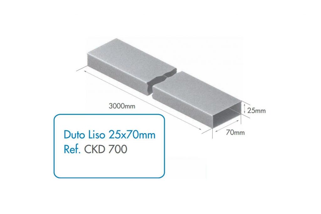 Duto Liso 25x70mm - Calhas Kennedy
