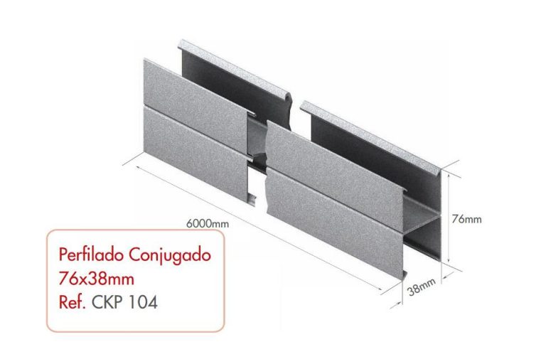Perfilado Conjugado 76x38mm - Calhas Kennedy